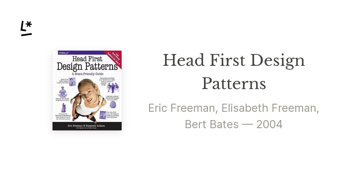 Head First Design Patterns by Eric Freeman, Elisabeth Freeman, Bert ... Head First Design Patterns by Eric Freeman, Elisabeth Freeman, Bert ...