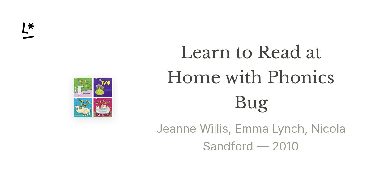 Learn to Read at Home with Phonics Bug by Jeanne Willis, Emma Lynch ...